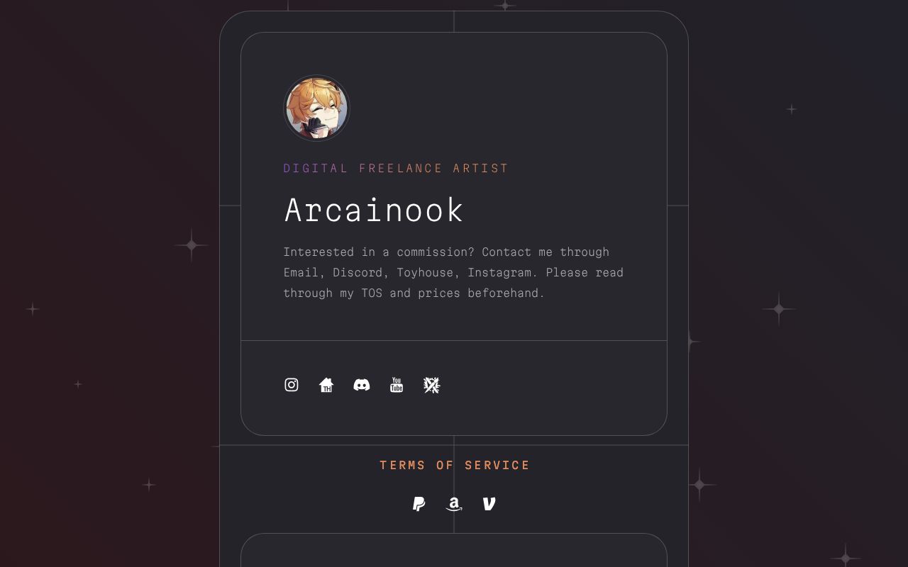 Arcainooks Commissions